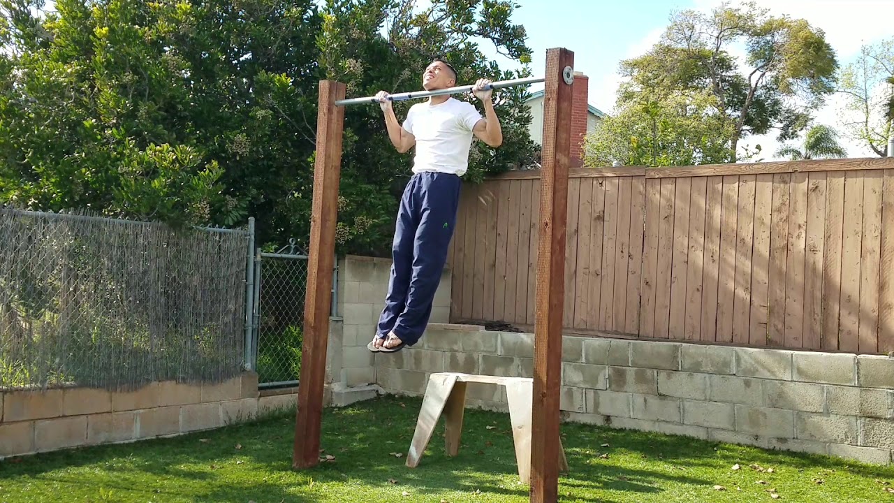 36 full range of motion pull ups to 33 second isometric hold, then pull ...
