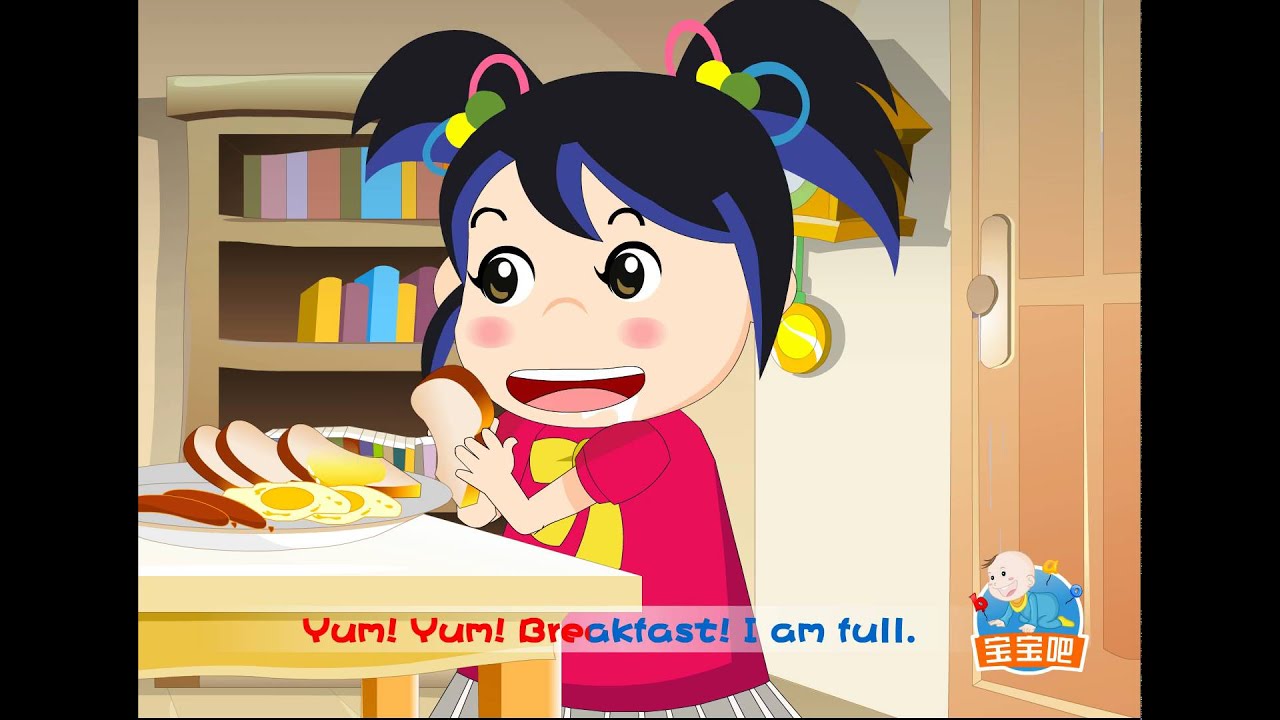 Breakfast Time-English songs for kids(从小学英语)-nursery rhymes-sing and ...