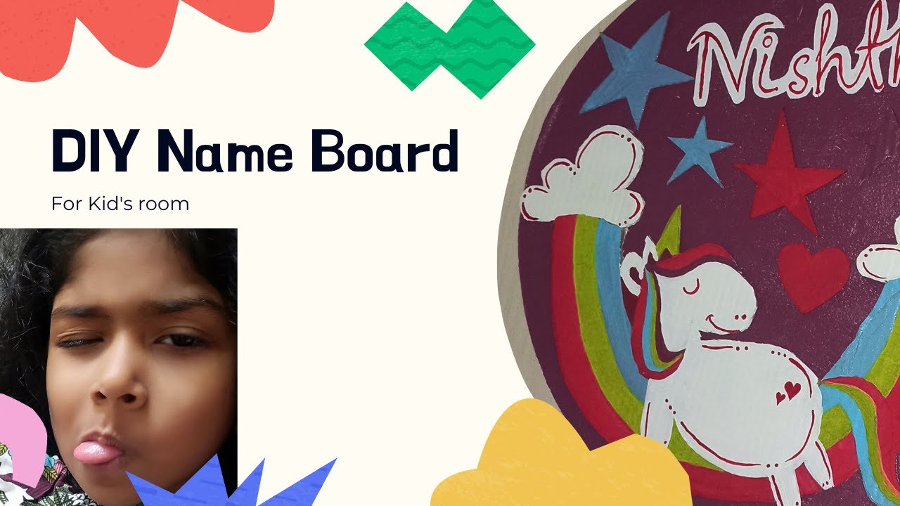 DIY Name Board for Kids Room - YouTube