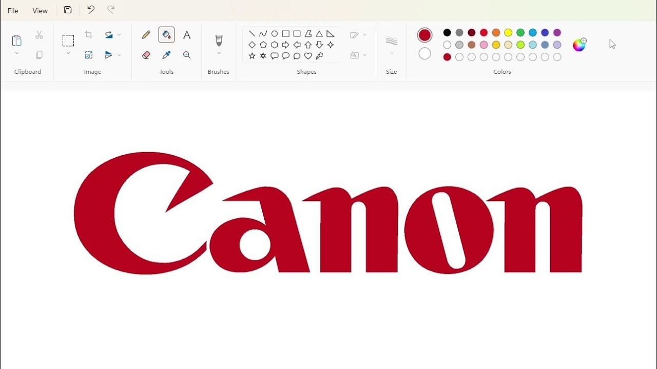 How to draw the Canon Inc. logo using MS Paint | How to draw on your ...