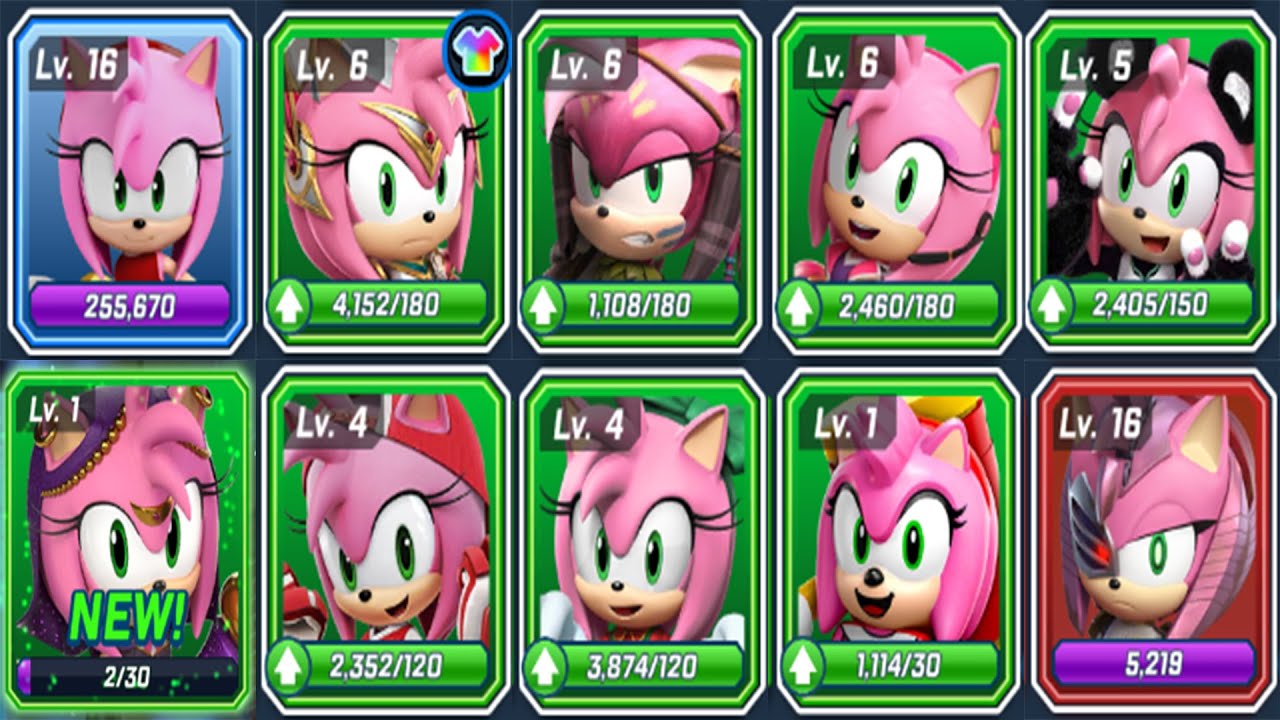 Sonic Forces Speed Battle - All 10 Amy the Rose Runner Battle - Fortune ...