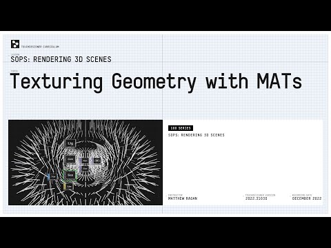 TouchDesigner Tutorial: Texturing Geometry with MATs / TouchDesigner教程 ...