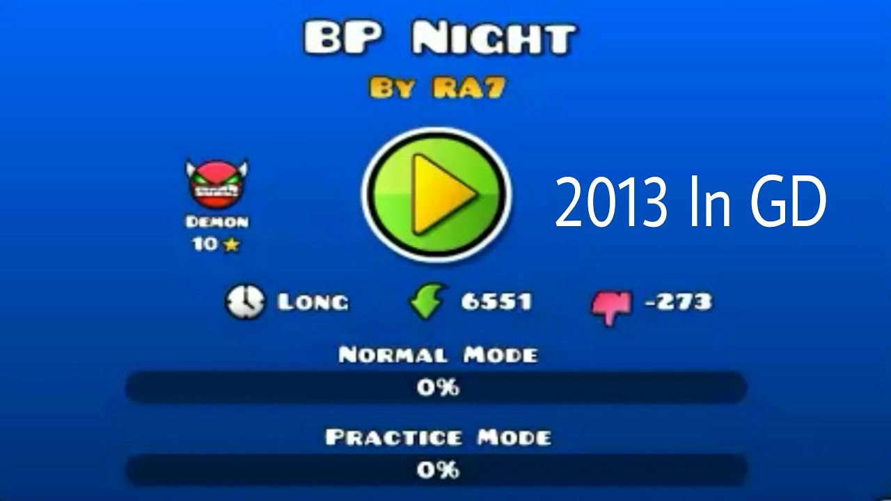 HISTORY OF SECRET WAY IN GEOMETRY DASH (BP NIGHT By RA7 : 1ST SECRET ...