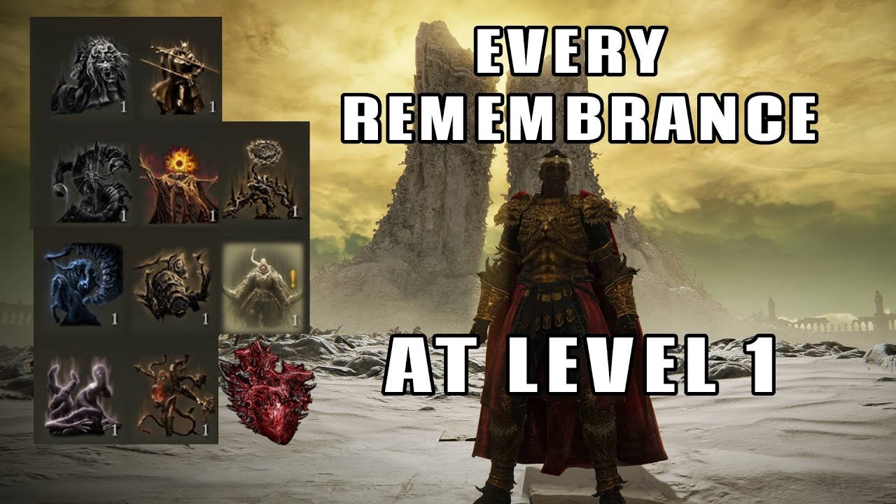EVERY Shadow of the Erdtree Remembrance (and Bayle) at RUNE LEVEL 1 ...