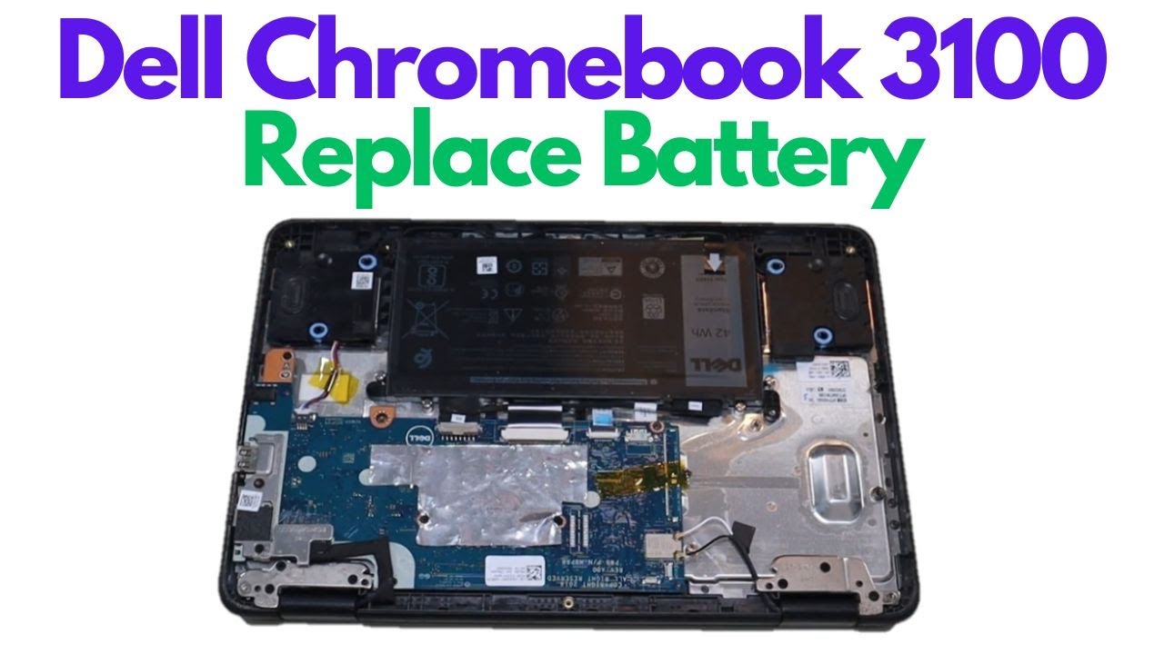 Dell Chromebook 3100 - How To Replace Battery - YouTube