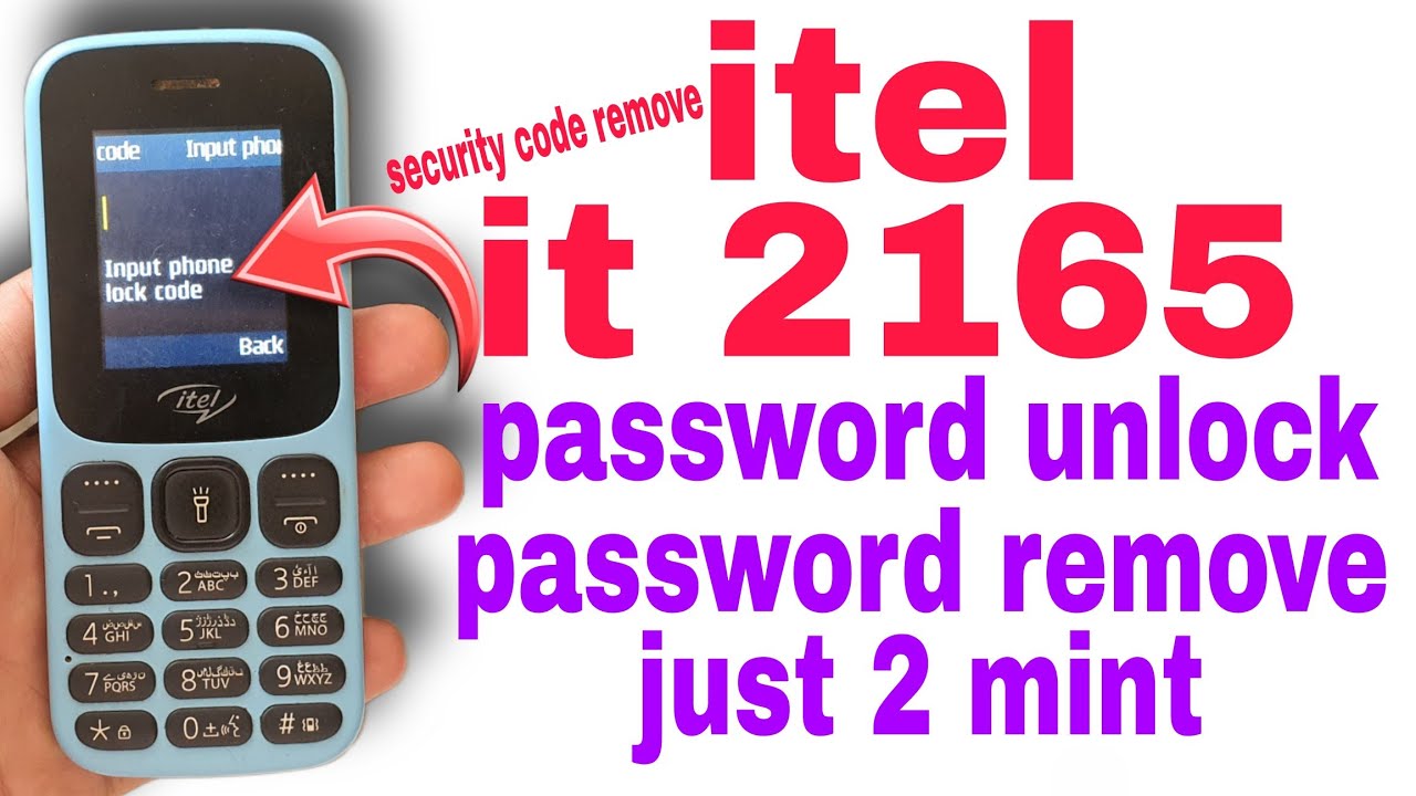 Itel it2165 password unlock 🔓 | itel 2165 security code remove | 2165 ...