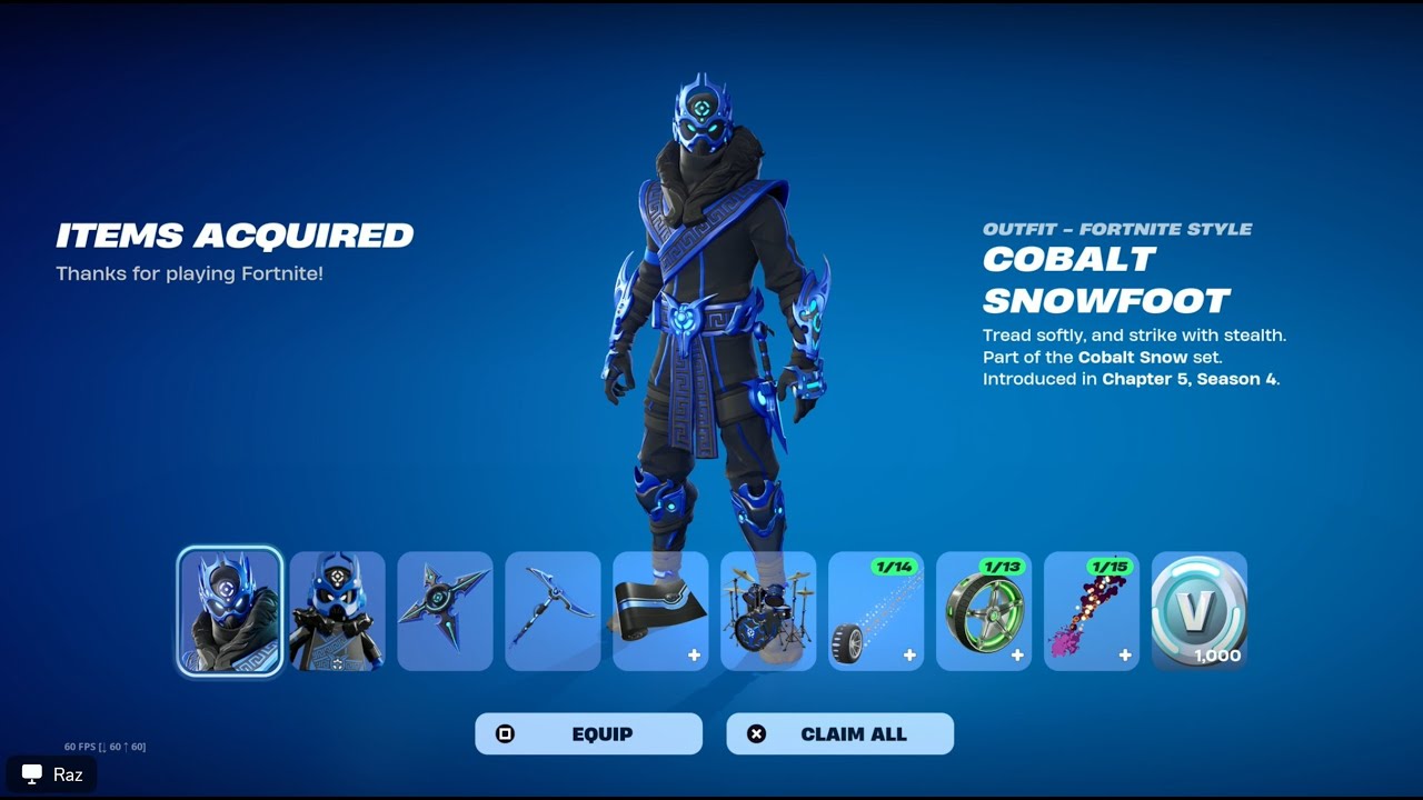 How To Get Cobalt Snowfoot Skin Bundle FREE In Fortnite (Unlocked LEGO ...
