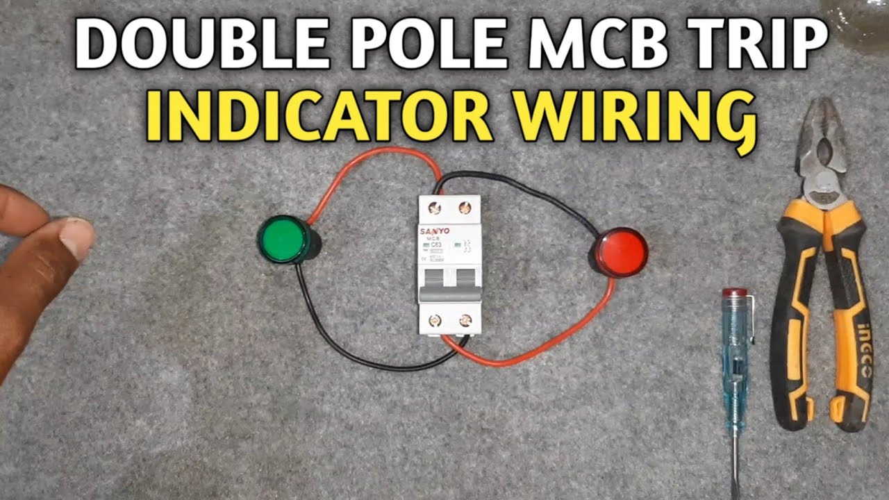 How to make Dp MCB | Double Pole MCB Trip Indicator Wiring Kaise Kre ...