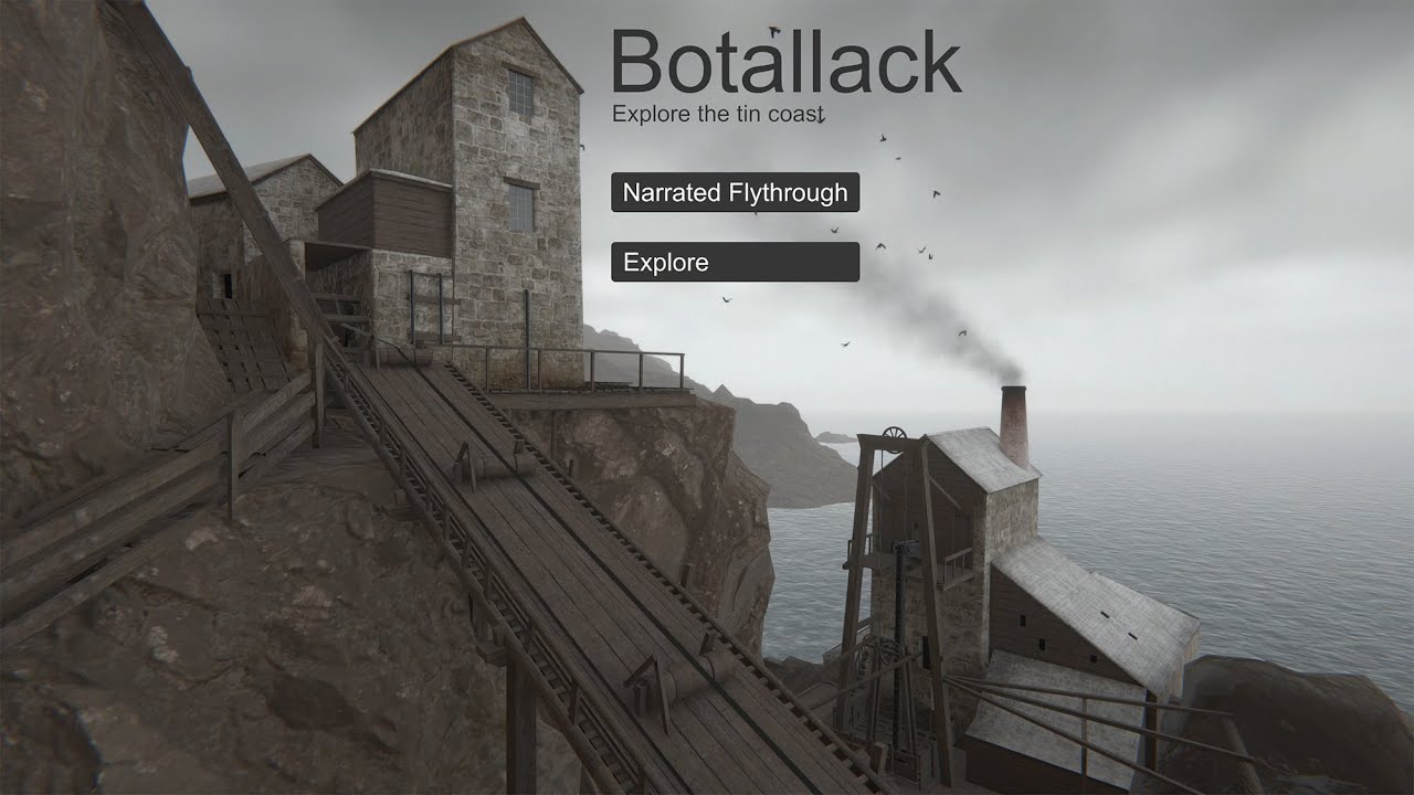 Botallack mine 1860's reconstruction, archeologically accurate (Runs on ...