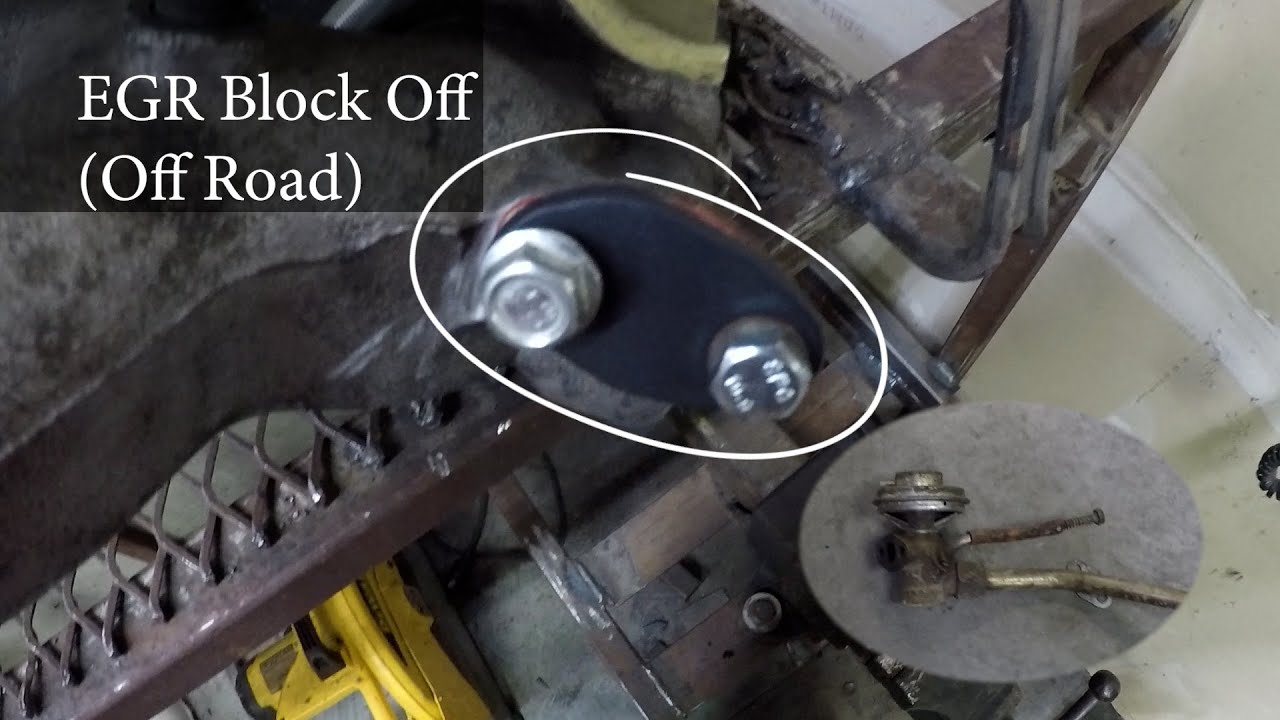 EGR valve block off plate for a Nissan 720 Z24 - YouTube