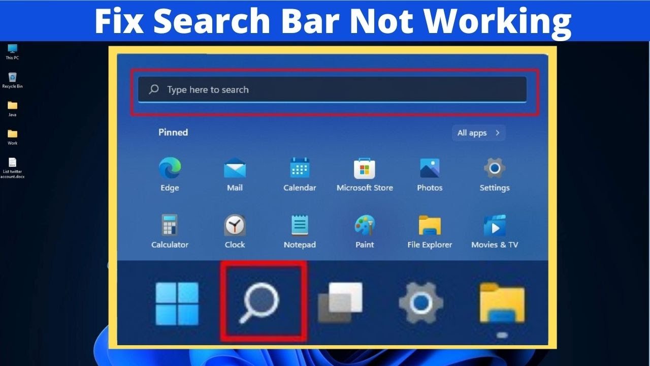 6 Easy ways to fix Search bar not working in Windows 11 - YouTube