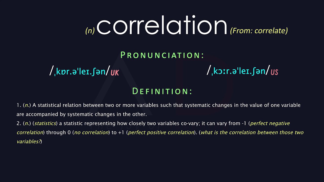Correlation Meaning And Pronunciation | Audio Dictionary - YouTube