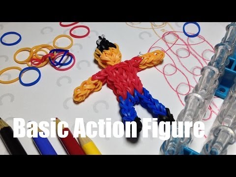 Making a Basic Action Figure on the Rainbow Loom - YouTube