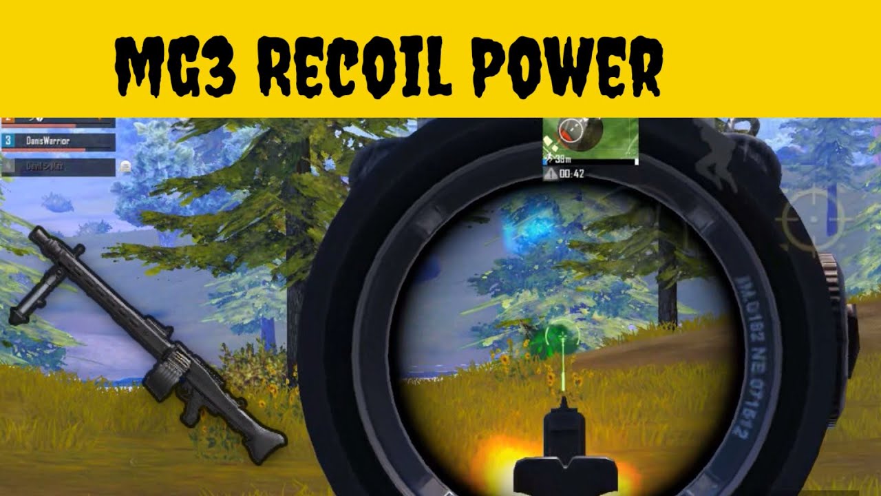 BGMI(PUBG)POWER OF MG3 MACHINE GUN. - YouTube