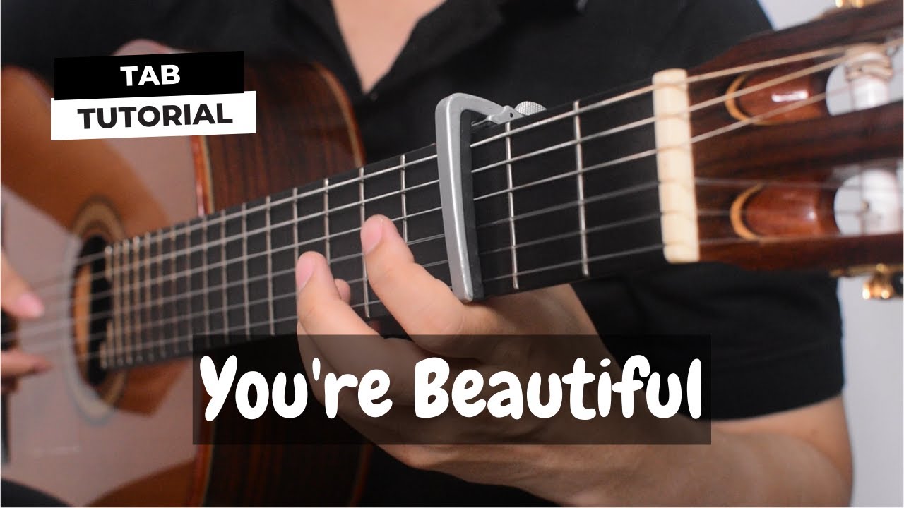 You're Beautiful (James Blunt) - Fingerstyle Guitar Lesson + Tab - YouTube