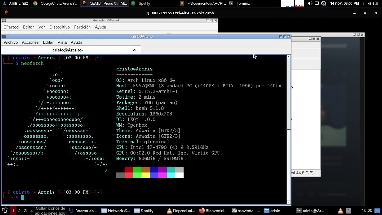 LXQt 1.0 - Arch Linux GUI Arcris - YouTube