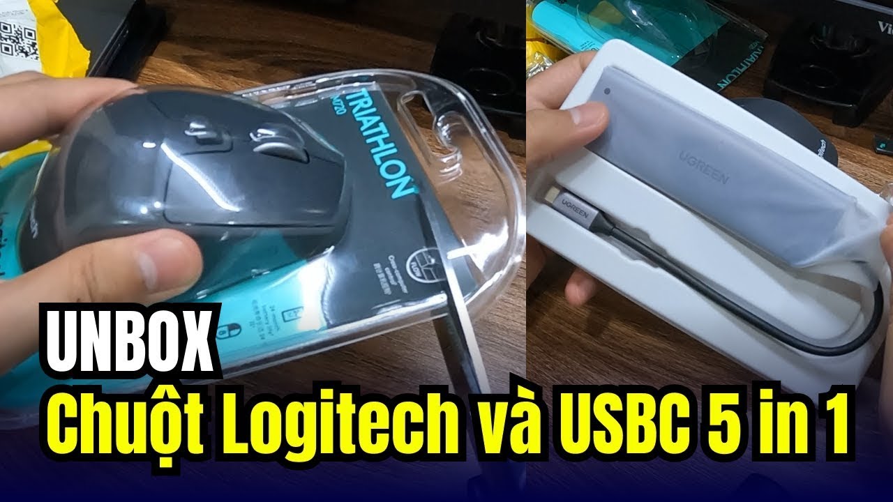 Đập hộp chuột không dây Logitech M720 và USBC Hub Ugreen 5 in 1 - YouTube