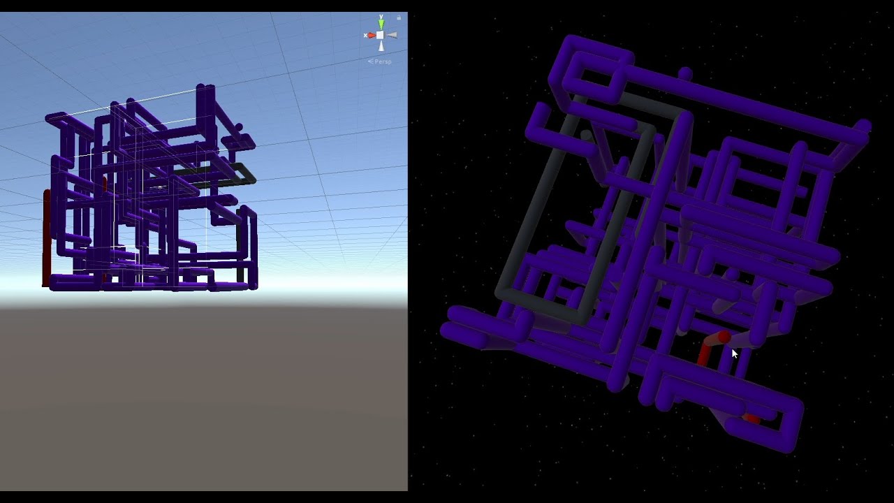 Cube Filling "Growing Pipes" Algorithm - YouTube