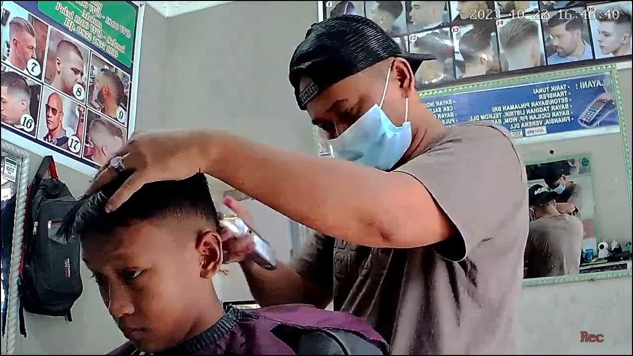 cara cukur rambut anak sekolah,cepat dan akurat - YouTube