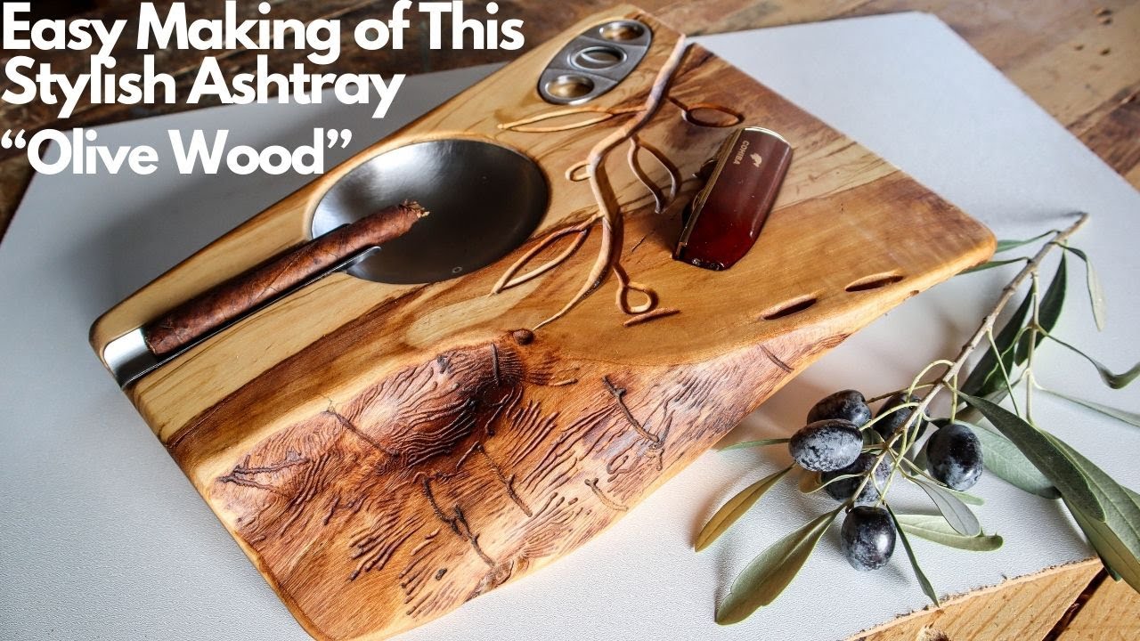 Crafting Elegance: Olive Tree Ashtray with Wood Lathe Artistry | DIY ...