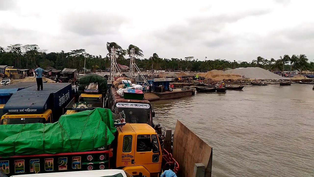 Elisha feri ghat to bhola sadar road ইলিশা ফেরিঘাট থেকে ভোলা সদর রাস্তা ...