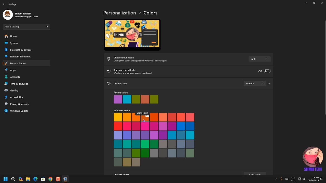 How to Change Start Color in Windows 11 - YouTube