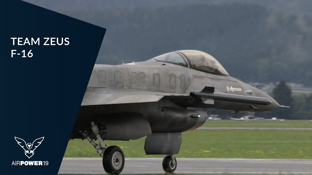 F-16 TEAM ZEUS (HELLENIC AIR FORCE) Display | AIRPOWER19 - YouTube