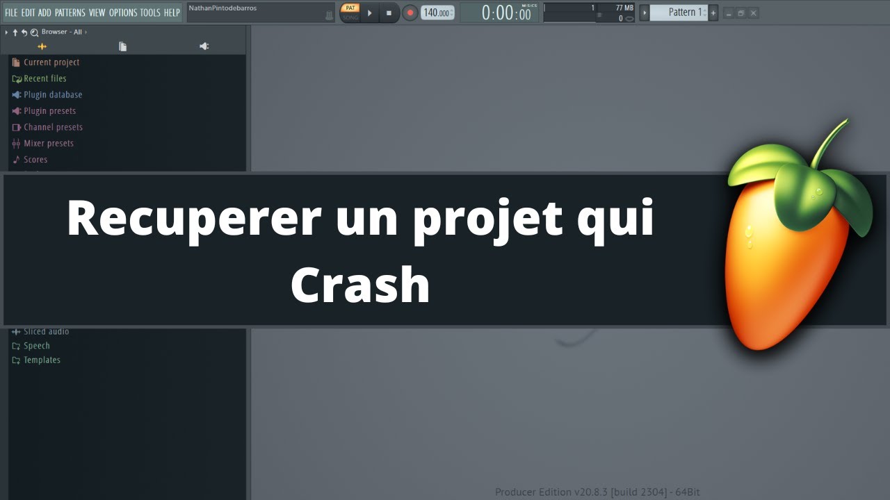 Recuperer un projet qui Crash sur fl studio - YouTube