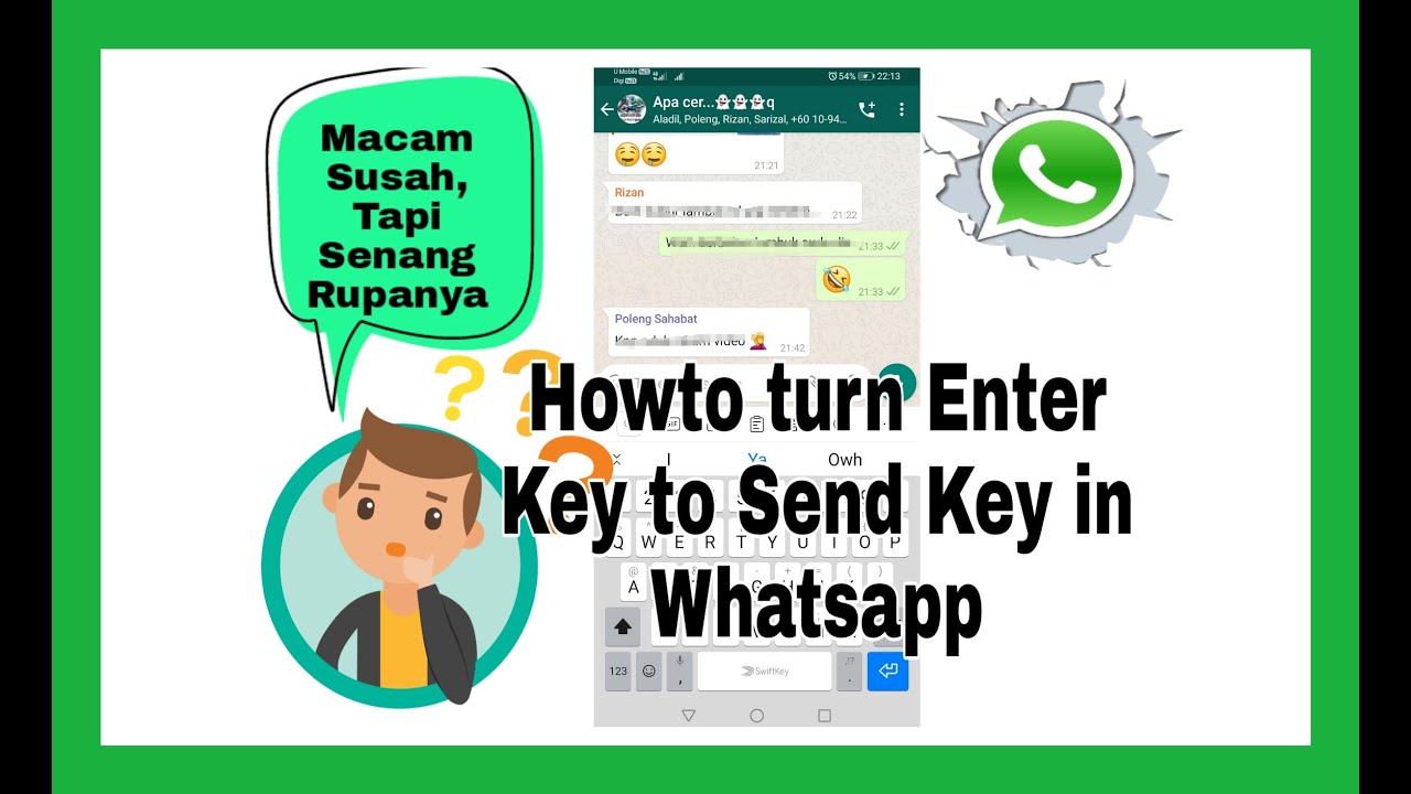 #Tutorial| Enter Key to Send Key in Whatsapp (android) - YouTube