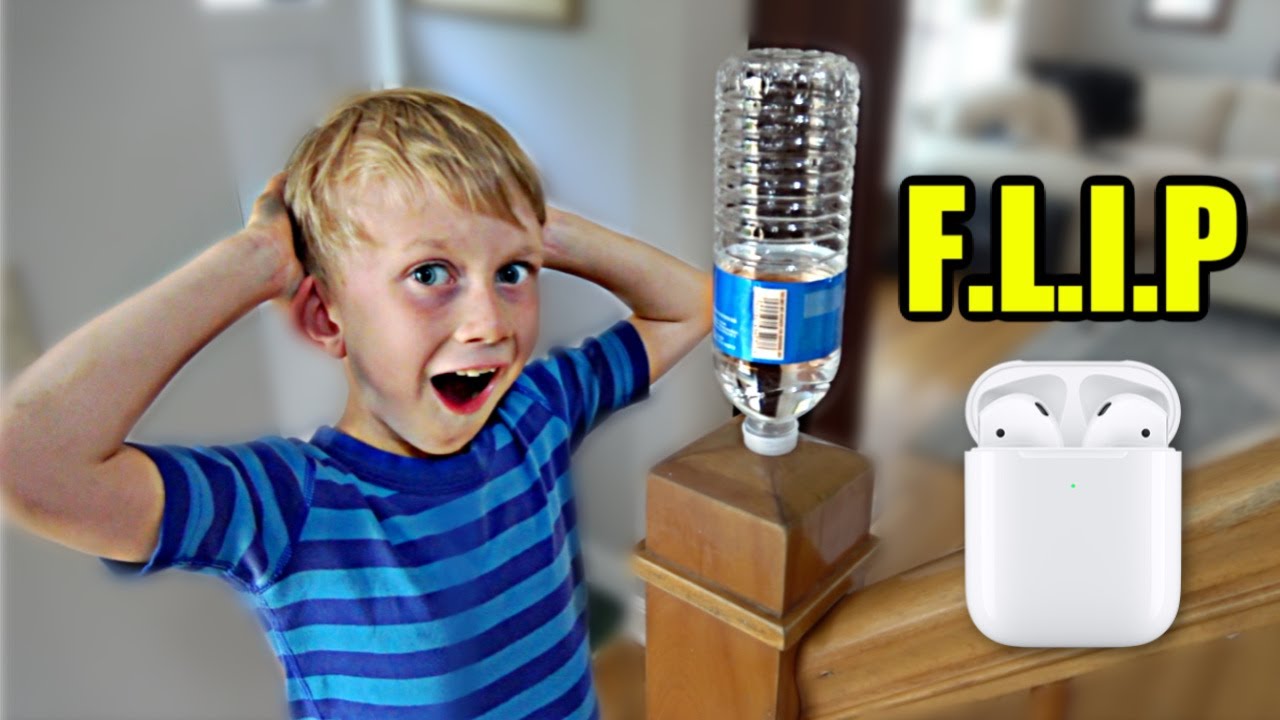 Game of BOTTLE FLIP for AirPods | Colin Amazing - YouTube