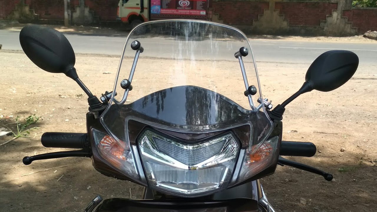 New honda Activa 5G windshield modification || TVS jupiter Classic ...