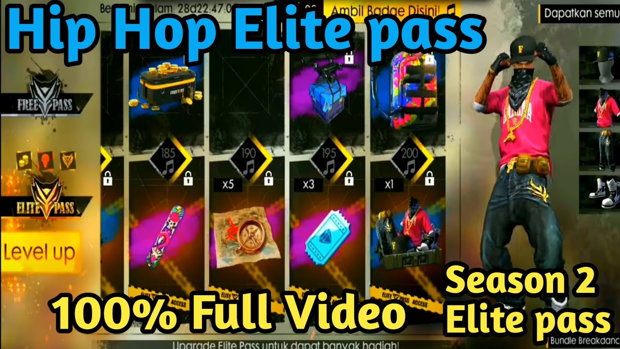FREE FIRE SEASON 2 ELITE PASS // FF Hip Hop ELITE PASS // SEASON 2 ...