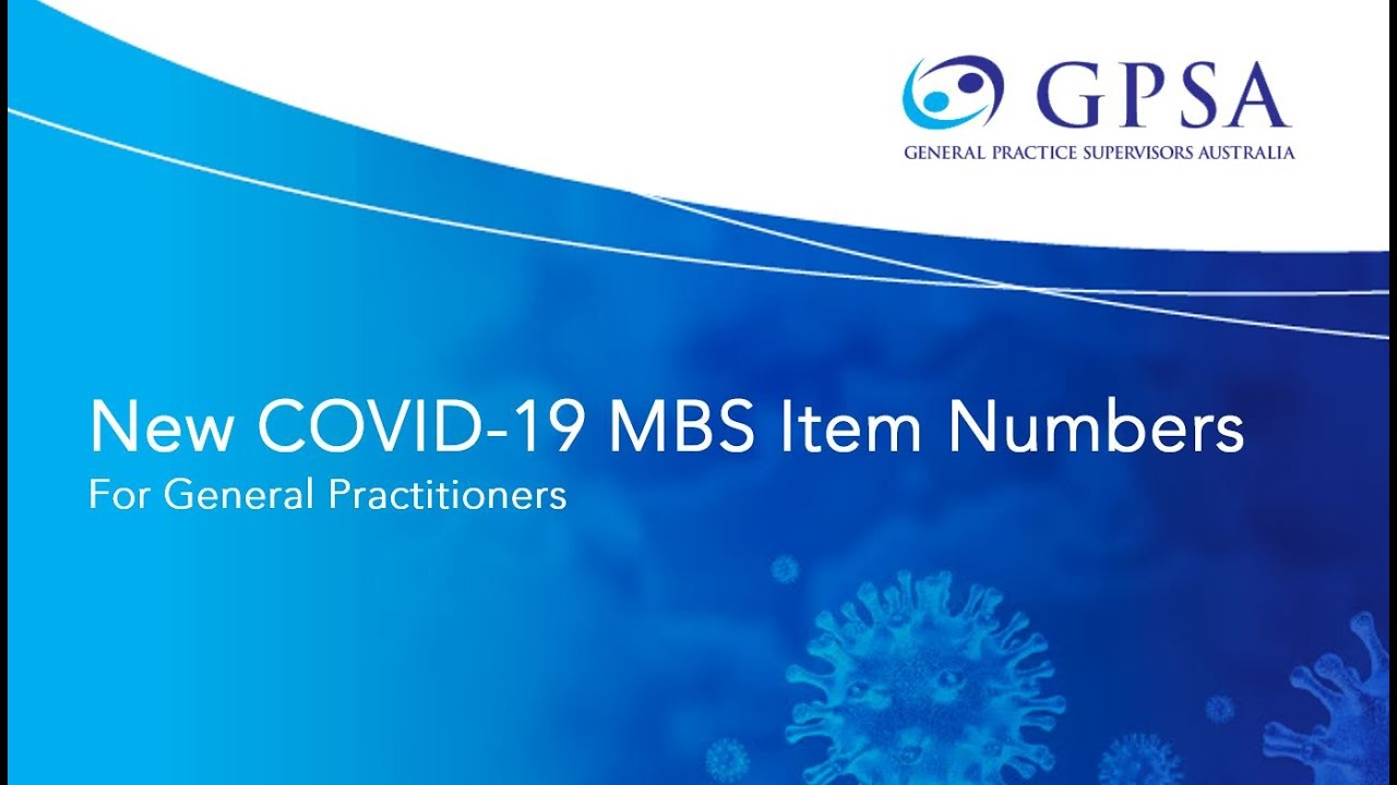 New COVID 19 MBS Item Numbers - YouTube