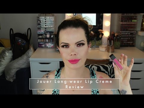 Jouer Long-Wear Lip Crème Liquid Lipstick Review w/ Check Ins (Fruit de la Passion)