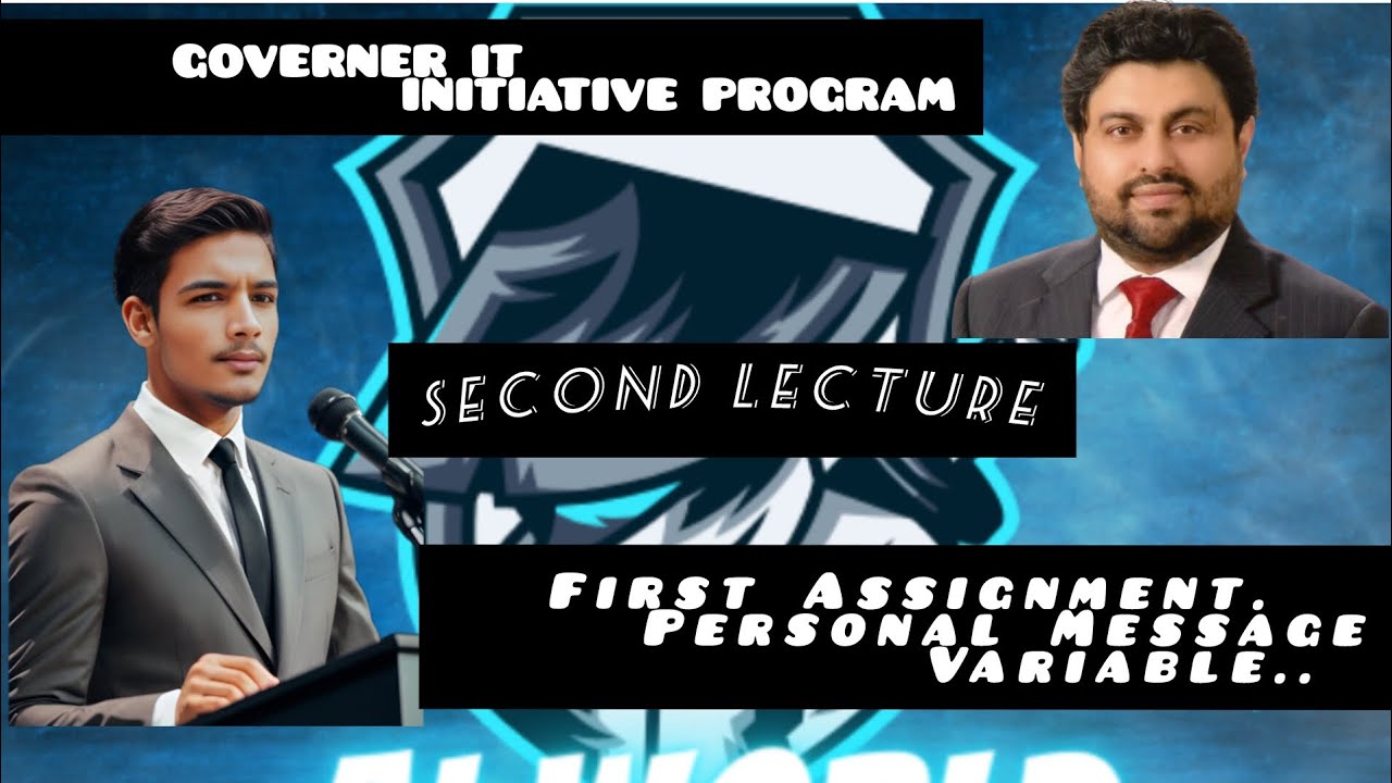 Second lecture. First Assignment.. [Personal Message.........What is ...
