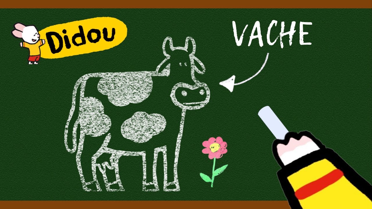 Apprends les lettres avec Didou : V comme Vache 🐄 - YouTube