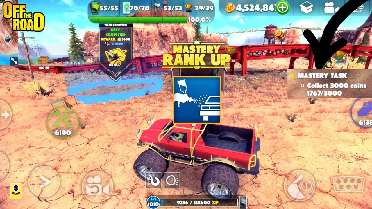 Off The Road TAURUS MASTERY RANK UP 3000 coin Collection| OTR Offroad ...