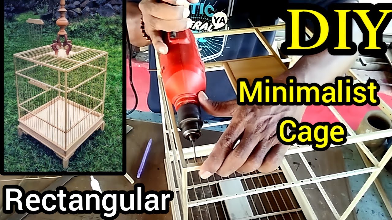 Minimalist Square Handmade Cage (DIY) - YouTube