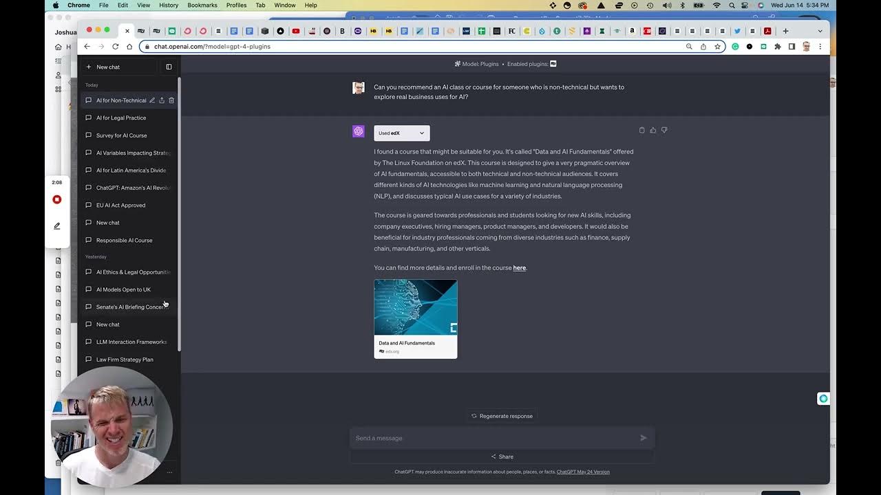 edx ChatGPT plug in - YouTube