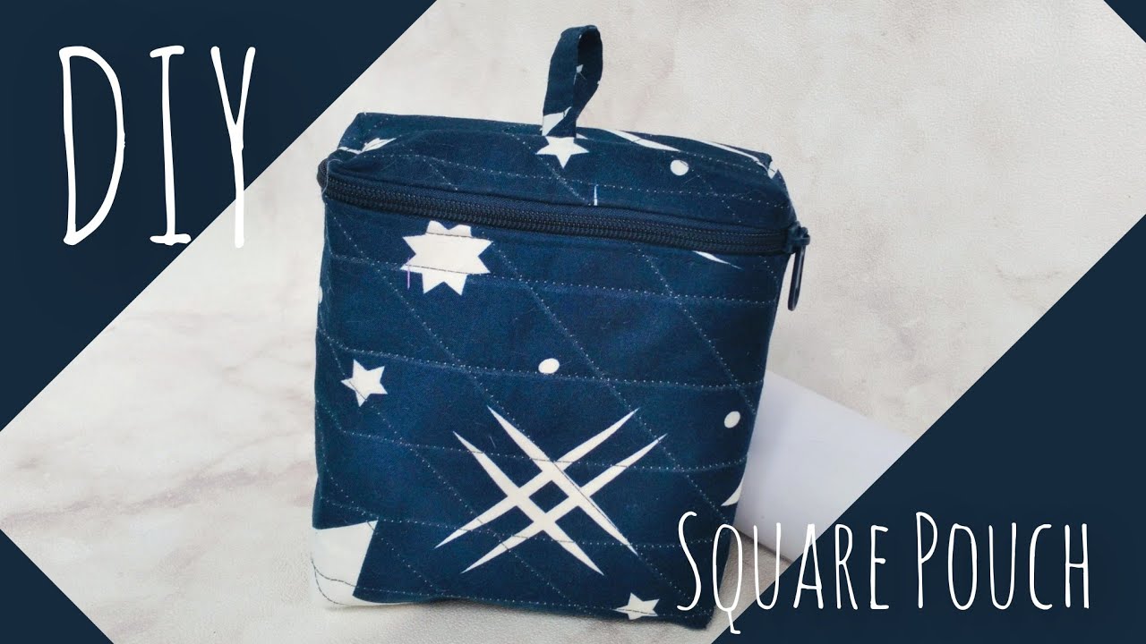 How To Make Square Zipper Pouch I DIY Simple and Easy Sewing Pouch I ...