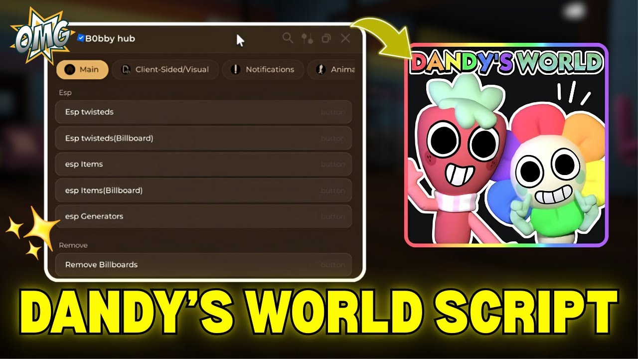 *NEW* Dandy's World Script (Bobby Hub 2025) (Speed Hack, Infinite Stamina, Auto Farm & More ...