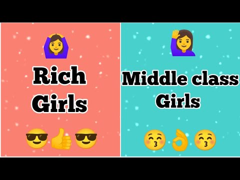 Rich Girls vs Middle Class Girls|Rich Girls Lifestyle 💁‍♀️👸🏻 vs Middle ...