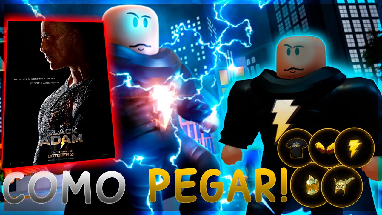 COMO PEGAR TODOS OS ITENS DO EVENTO BLACK ADAM | Roblox - YouTube