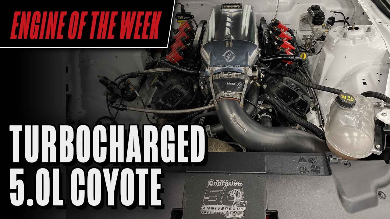 Turbocharged 5.0L Coyote Engine in a 50th Anniversary Mustang Cobra Jet ...