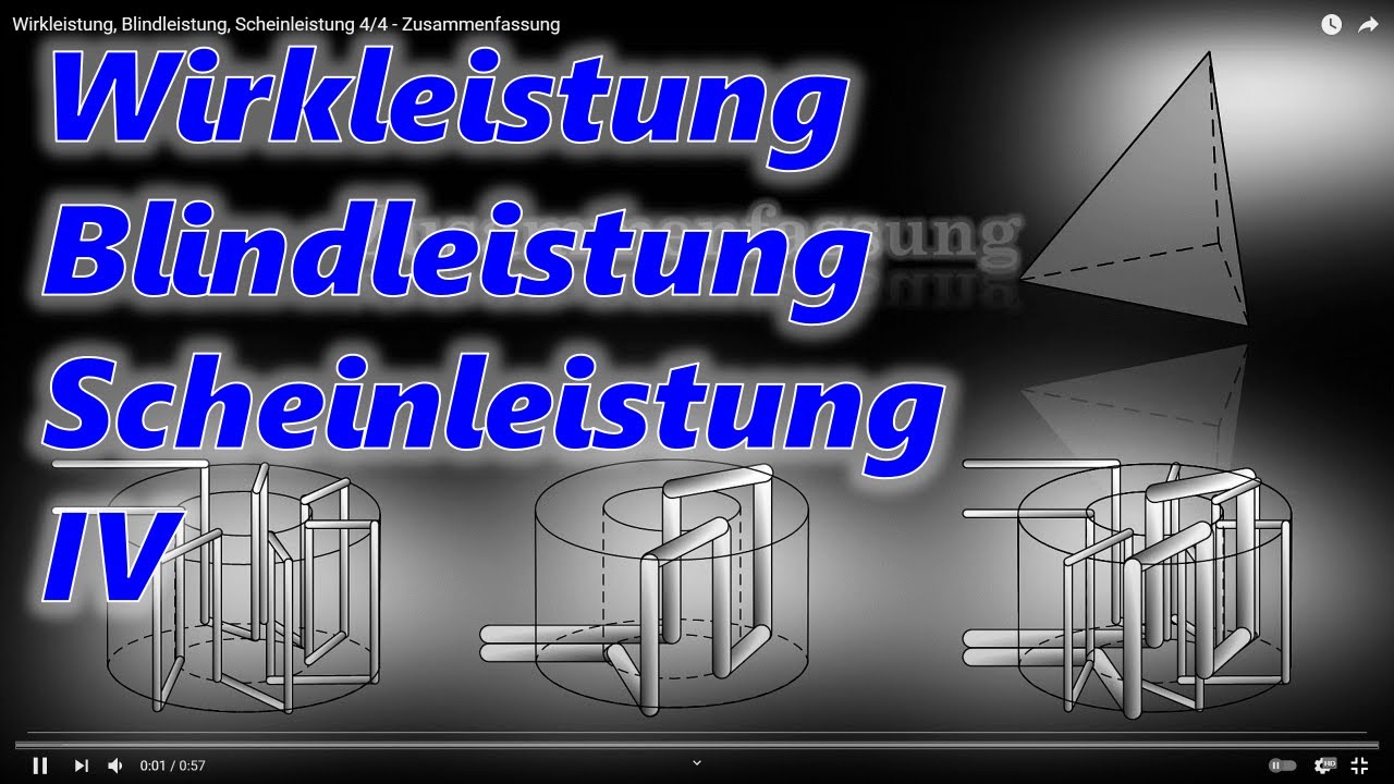 Wirkleistung, Blindleistung, Scheinleistung 4/4 - Zusammenfassung - YouTube
