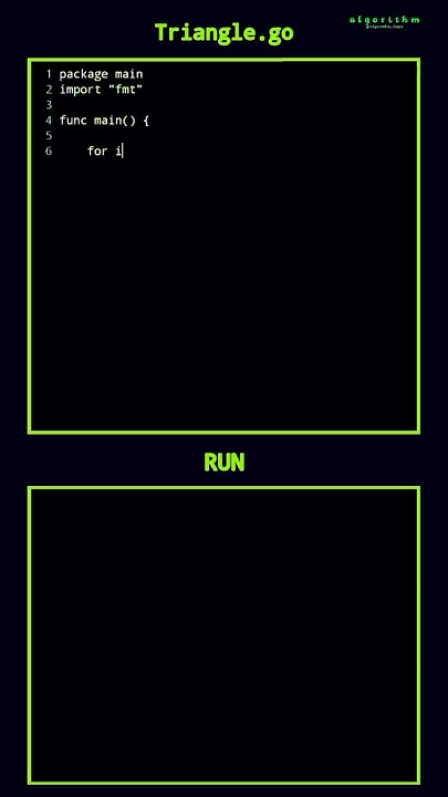 Triangle in Go || Right angled ||algorithm version ||‎‎‎@Algorithm_Logic||#Algorithm_Logic #go ...