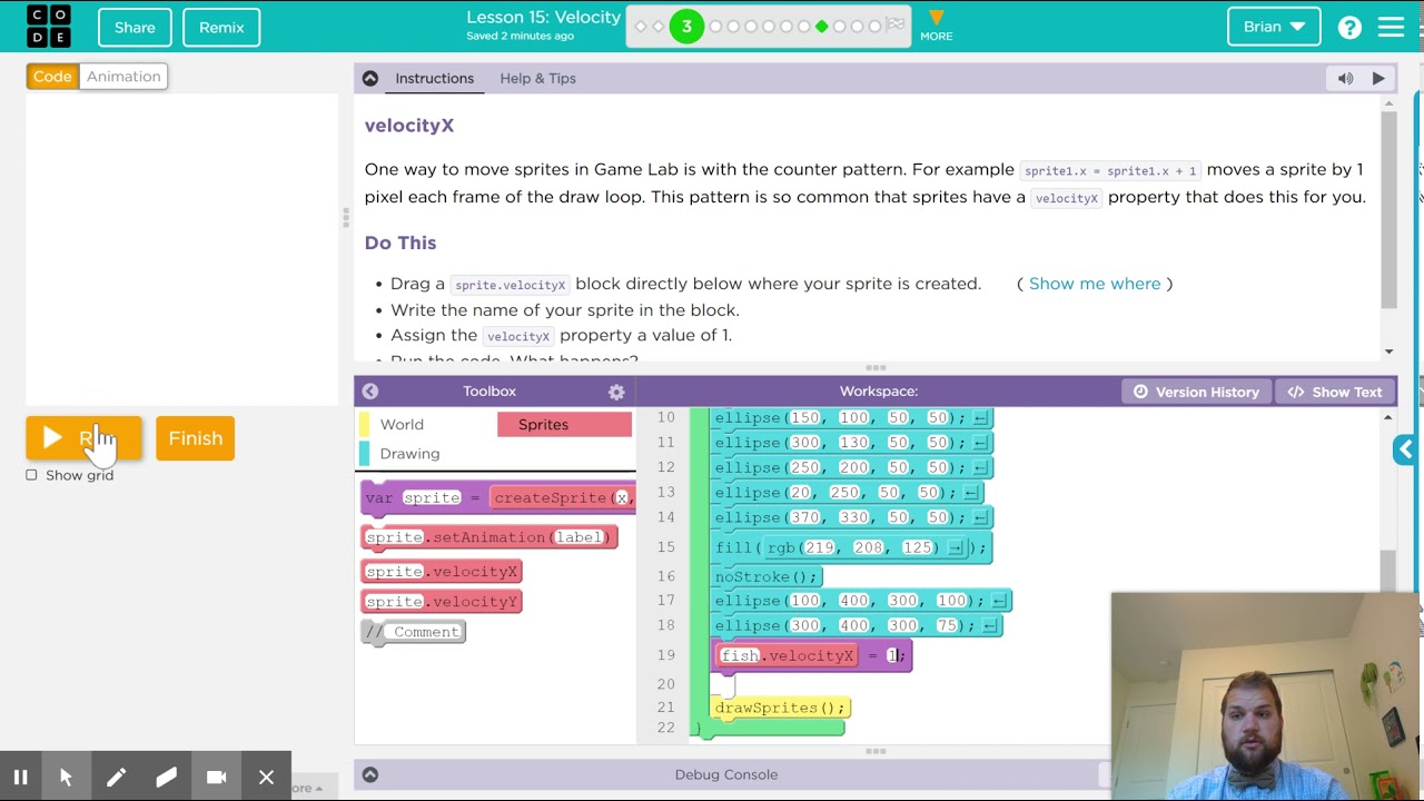 Code.org - Velocity #3 - YouTube