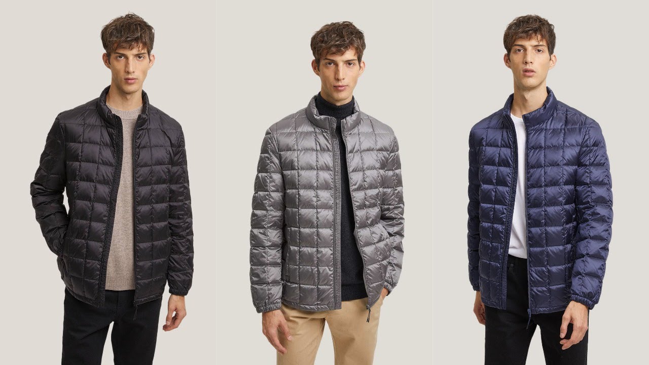 Fashionable stylish outerwear for men High-Neck Padded Down Jacket SKU ...