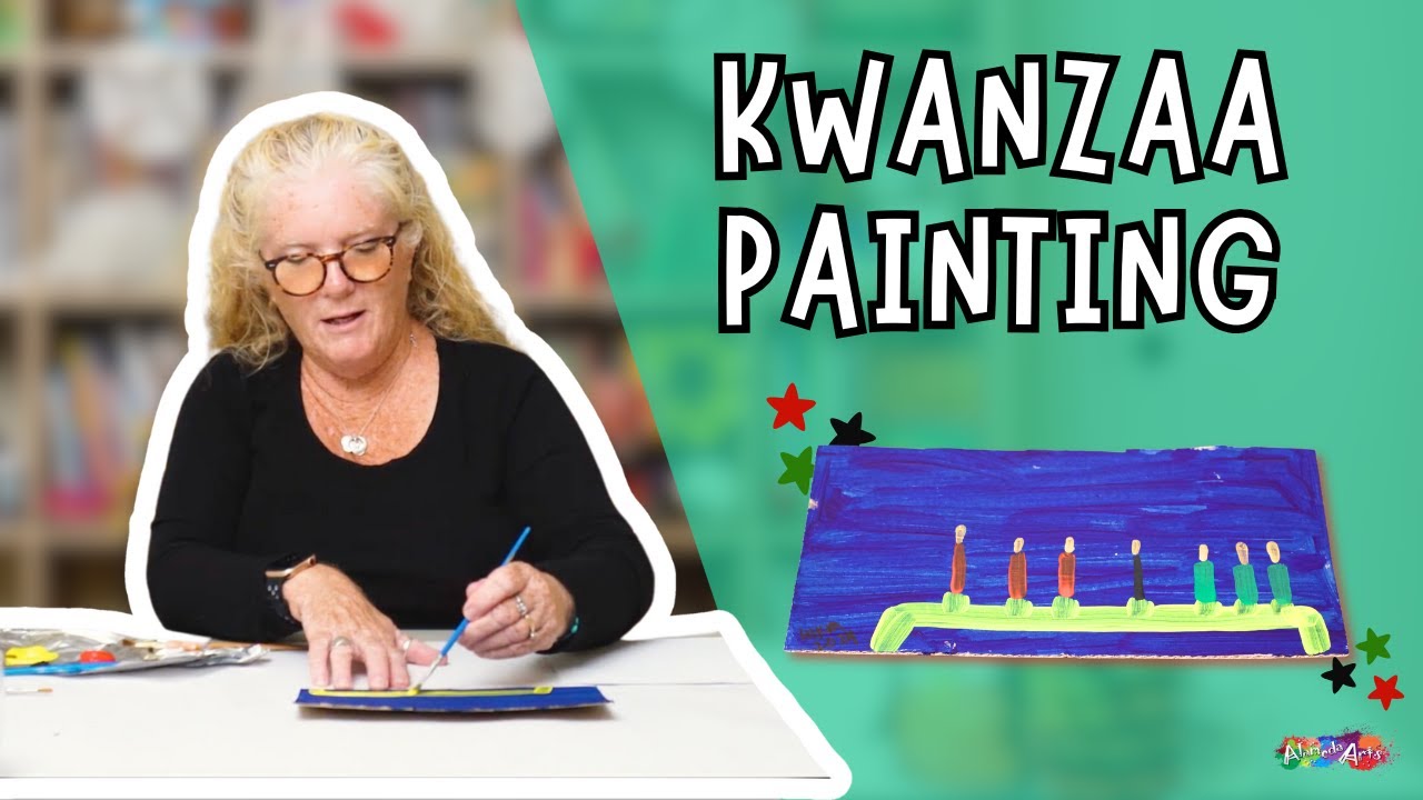 Kwanzaa Kinara Painting - Step-by-Step Tutorial 🕯️ EASY Kwanzaa Craft ...