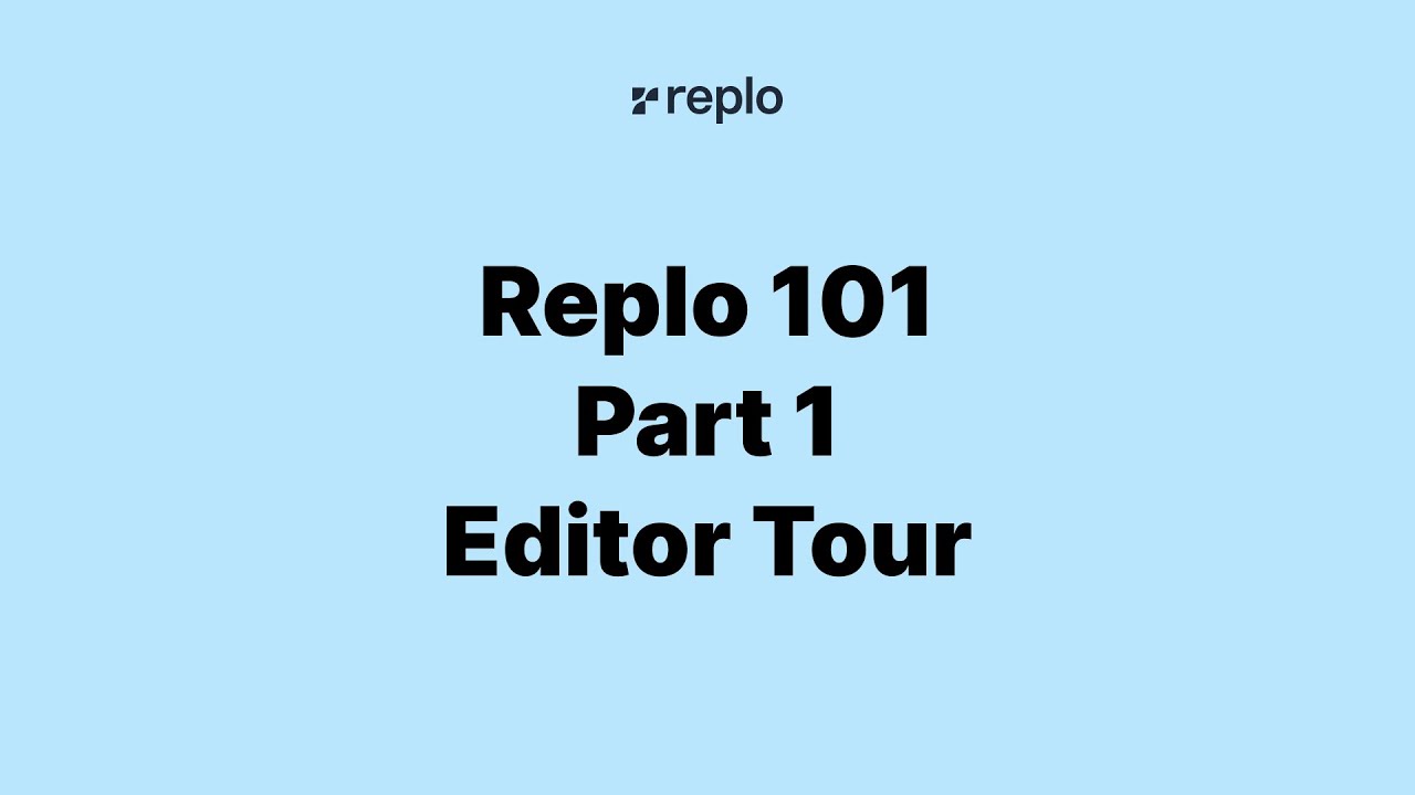 Replo 101 - Part 1 Editor Tour - YouTube